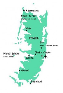Map of Pemba Island | Colors of Zanzibar
